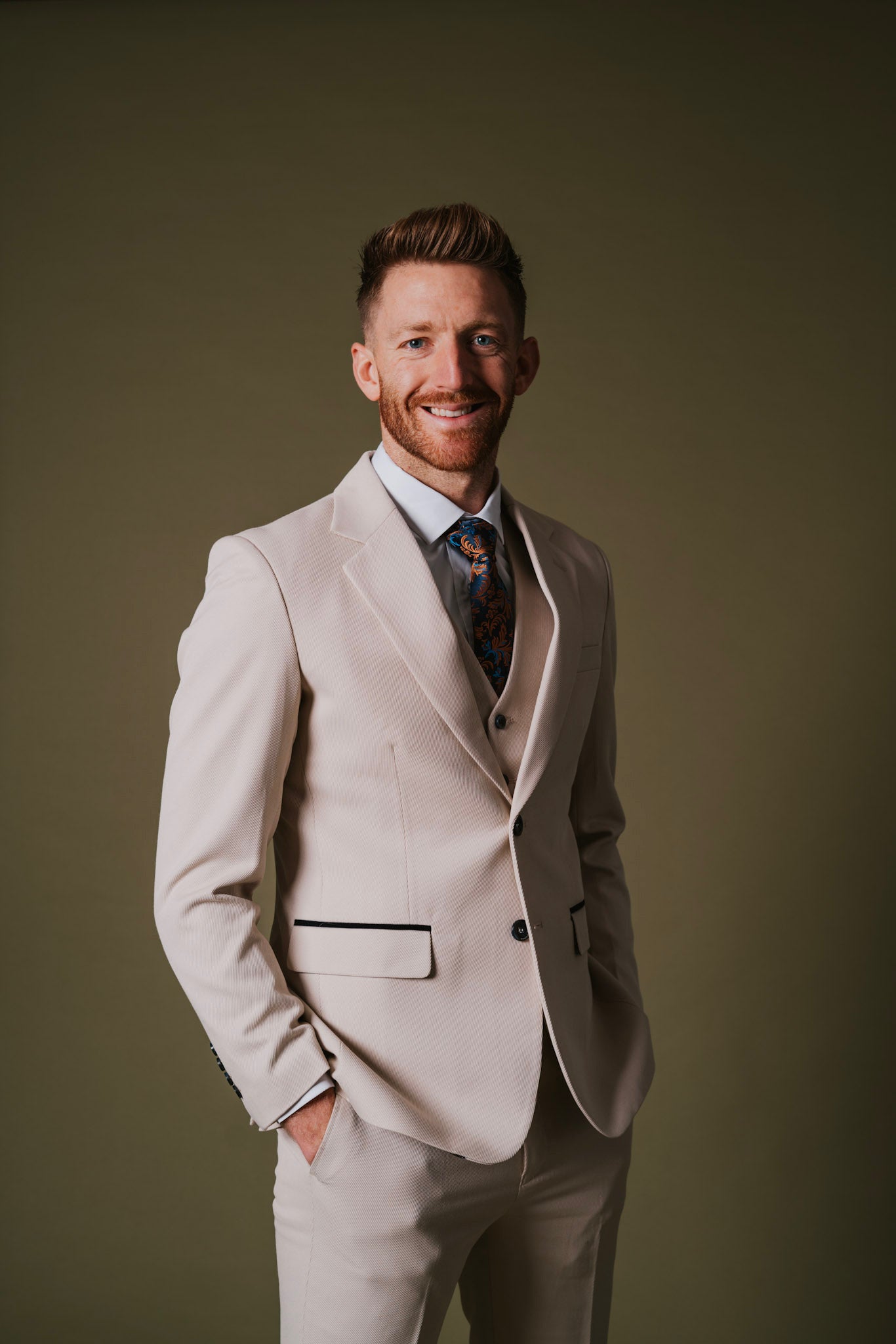 Charles Grey Sandro Beige 3 Piece Suit – S&S Attire