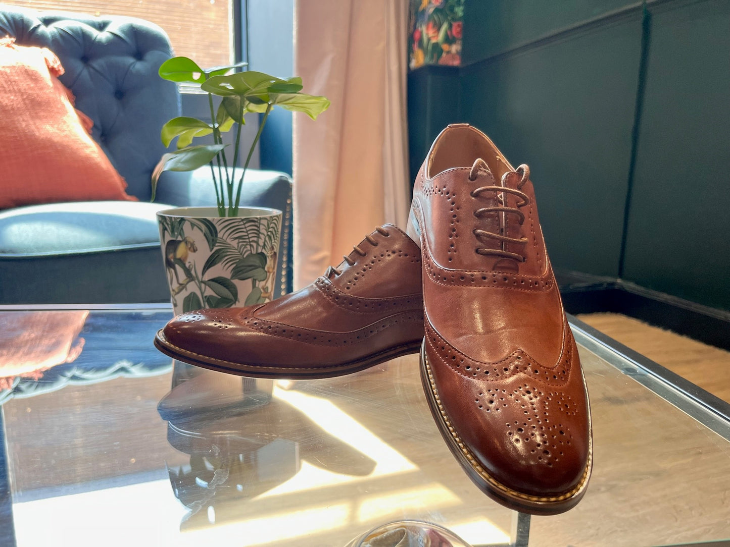 Goor Mid Brown Brogue Shoes – S&S Attire